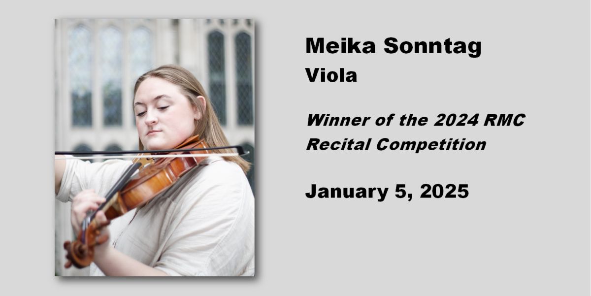 Recital Competition Winner: Meika Sonntag, viola – Regina Musical Club